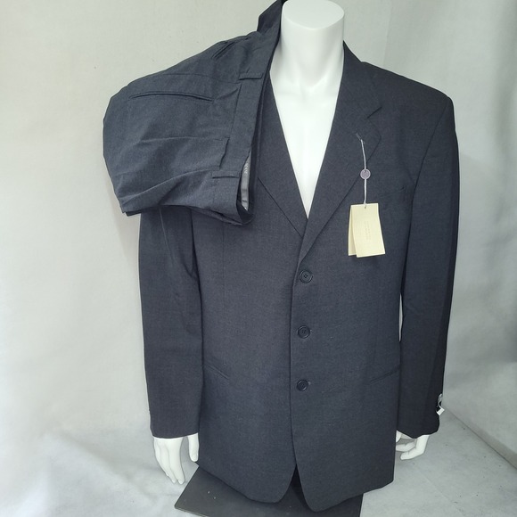Giorgio Armani | Suits & Blazers | Mani Suit Mens 46rw4 Gray Wool Union ...